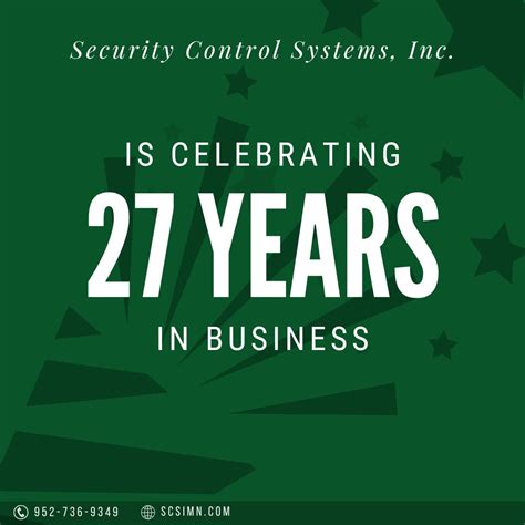 Securitycontrolmn 27years Birthday Security Installation Securitysystem Securityservices