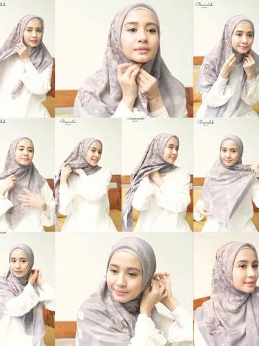 6 Tutorial Hijab Pashmina dan Segi Empat Buat Idul Adha