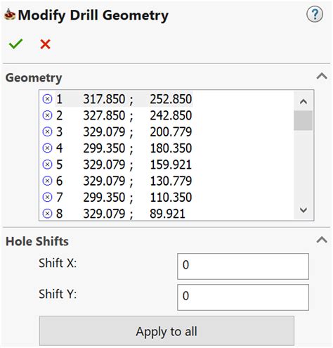 Modify Drill Geometry