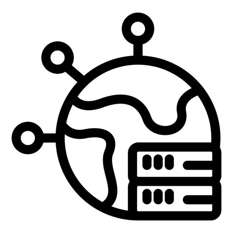 global server network connecting the world data center icon 50860192