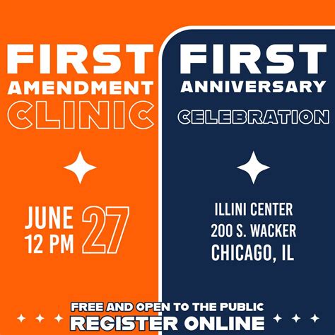 Were Celebrating One Year Of The First Amendment Clinic Next Week In