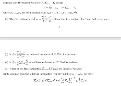 solved suppose that the random variables yı y2 yn