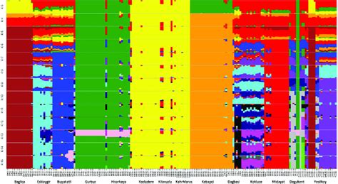 Assignment Of 187 Individuals To Genetic Clusters Identified By