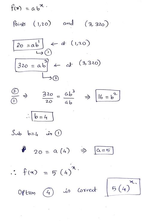 Solved Question 10 1 Point The Graph Of An Exponential Function Passes Course Hero