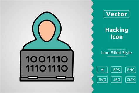 Vector Hacking Filled Outline Icon Graphic By Muhammad Atiq Creative Fabrica