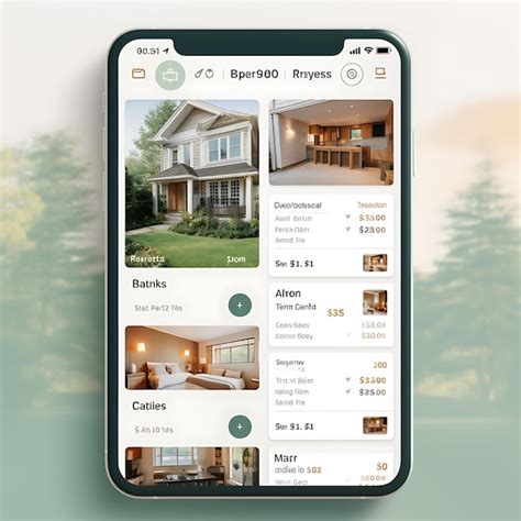 Premium AI Image Mobile App Design Of Real Estate Property Listings App Design Professional