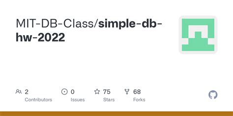 Github Mit Db Classsimple Db Hw 2022