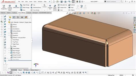 「design 49」closed Corner Sheet Metal Solidworks Youtube