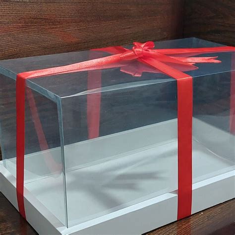 خرید و قیمت باکس کیک و گل ، باکس طلقی کیک و هدیه از غرفه جعبه و باکس زرین