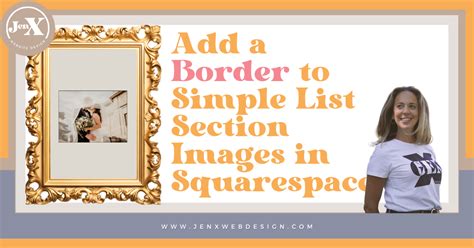 add a border to simple list section images in squarespace