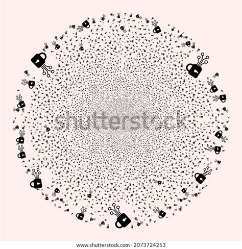 Digital Lock Exploding Spheric Cluster Object Stock Vector Royalty Free 2073724253 Shutterstock