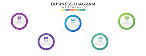 Premium Vector 5 Steps Modern Timeline Diagram Roadmap With Topic Circles And Business Icons