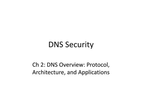 PPT DNS Security PowerPoint Presentation Free Download ID 5706666