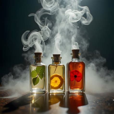 Enchanted Fragrance The Unseen Alchemy Of Pink Pepper And Oakmoss Stock Illustration