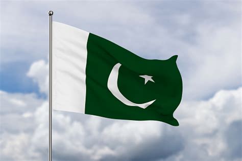 하늘 배경에 파키스탄 국기 3d 일러스트레이션 3차원 형태에 대한 스톡 사진 및 기타 이미지 3차원 형태 Revolution 개념 Istock