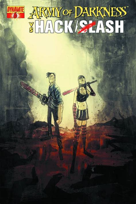 Army Of Darkness Vs Hack Slash 6 Templesmith Cover Fresh Comics