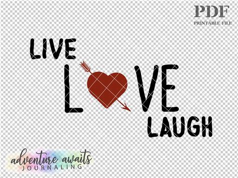 Live Laugh Love Svg Cricut Silhouette Glowforge File Digital Download