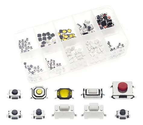 Kit 200 Piezas 10 Botones Táctiles Micro Momentáneos Mercadolibre