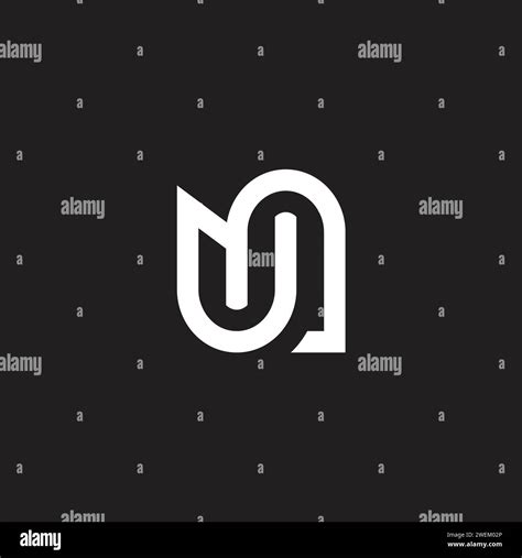 letter un linked loop geometric logo vector stock vector image and art