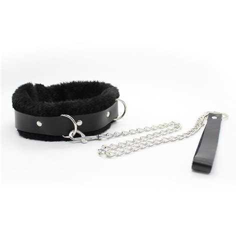 Cruella Devil Inspired Fluffy Collar And Lead Lace And Leather