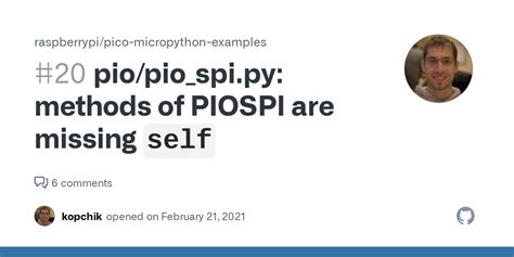 pio pio spi py methods of piospi are missing `self` · issue 20