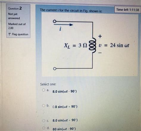 Solved Question The Current I For The Circuit In Fig Chegg