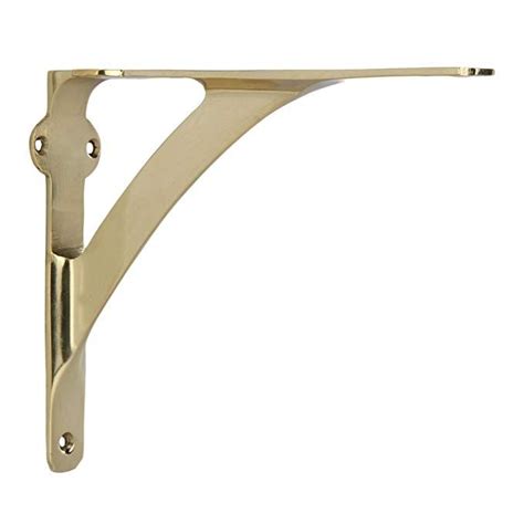 Simple Scrollwork Brass Shelf Bracket Polished Brass Artofit