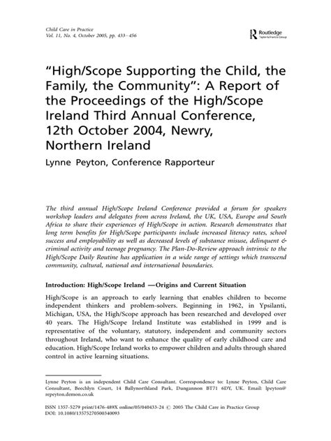 Highscope Pdf Preschool Learning