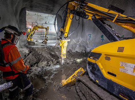 Remote Controlled Machines Make Excavating The Cross Passage Tunnels