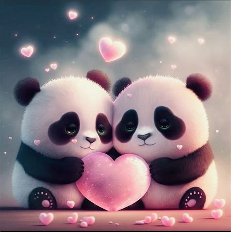 Panda Love Panda Mignon Illustration De Panda Dessin De Chat Mignon