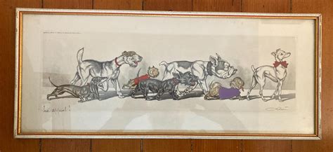 Vintage Original Etching Boris Oklein Dirty Dogs Of Paris Sex