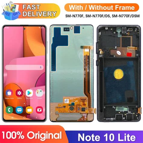 Screen For Samsung Galaxy Note10 Lite N770 N770F LCD Display Digital Touch Screen With Frame