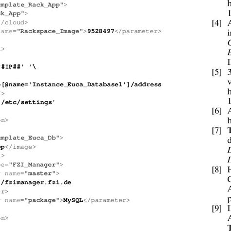 Selected Template Image And Command Elements Of The Xml Deployment