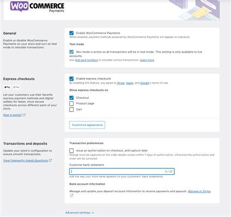 Update Documentation For Woocommerce Payments New Settings Page · Issue 2035 · Automattic