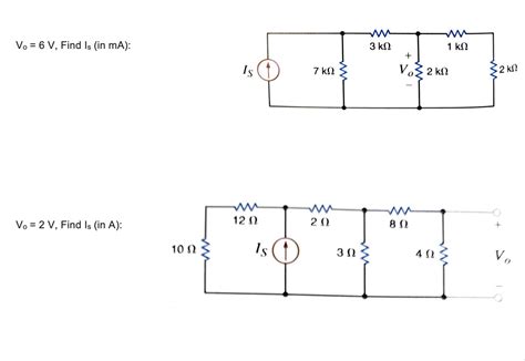 Solved Vo 6 V Find Is In MA Vo 2 V Find Is In A Chegg Com