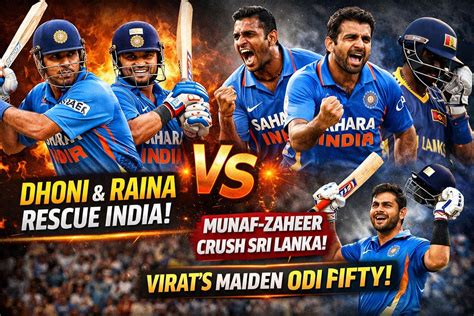 Dhoni And Raina ने India को बचाया Virat Kohli का पहला Odi 50 India Vs
