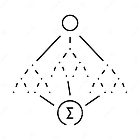 Random Forest Algorithm Line Icon Vector Illustration Stock Vector