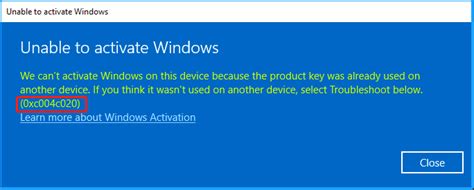 Solved How To Solve The Windows Activation Error XC C