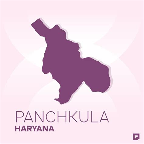 Panchkula District Map Haryana India Editable Vector Outline Premium 矢量
