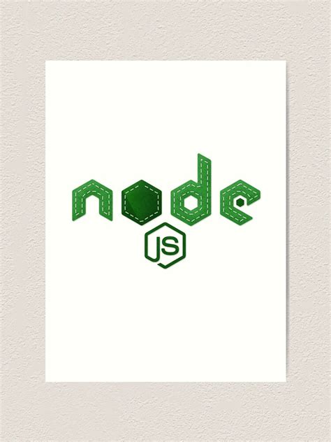 Lámina Artística Nodejs Node Js Javascript Programmer De Vladocar