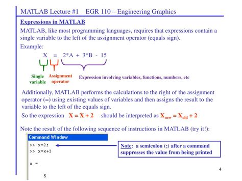 PPT MATLAB Lecture EGR Engineering Graphics PowerPoint Presentation ID