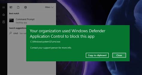 Your Organization Used Windows Defender Application Control To Block