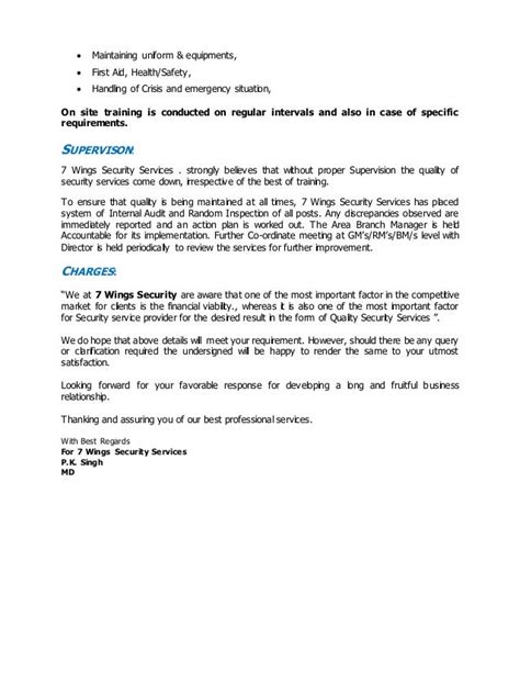 Quotation For Security Services Sample Master Of Template Document