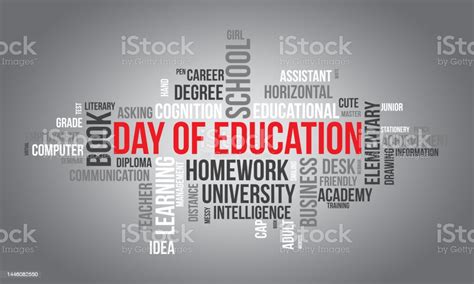 교육의 날 세계 구름 배경 교육 인식 벡터 그림 디자인 개념입니다 1월에 대한 스톡 벡터 아트 및 기타 이미지 1월 공부 교사 교육 관련 직업 Istock