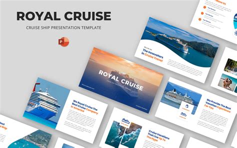 Royal Cruise Cruise Ship Powerpoint Template