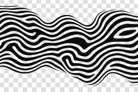 Premium Psd Abstract Wavy Black Lines