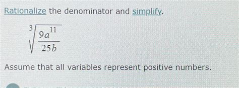 Solved Rationalize The Denominator And Chegg