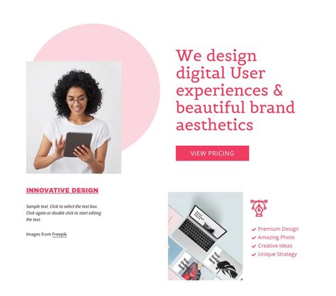Digital User Experience Html Template By Nicepage