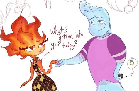 An Image Of Two Cartoon Characters Holding Hands