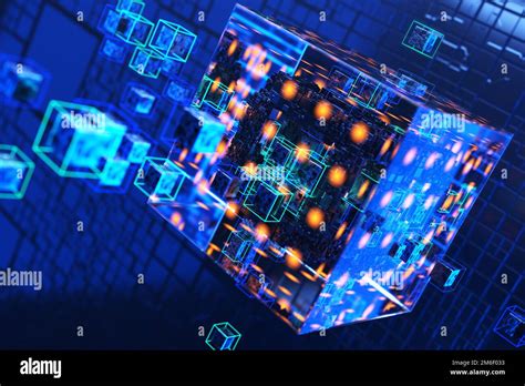 Concept Of A Quantum Computer Abstract Technological Background Qubit